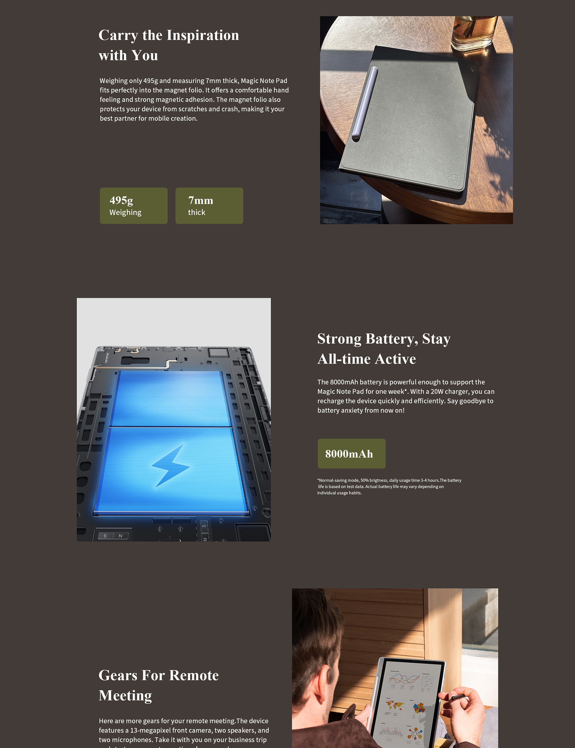 XPPen Magic Note Pad 11 นิ้ว World-first 3-in-1 Color Note Pad 128GB E ...
