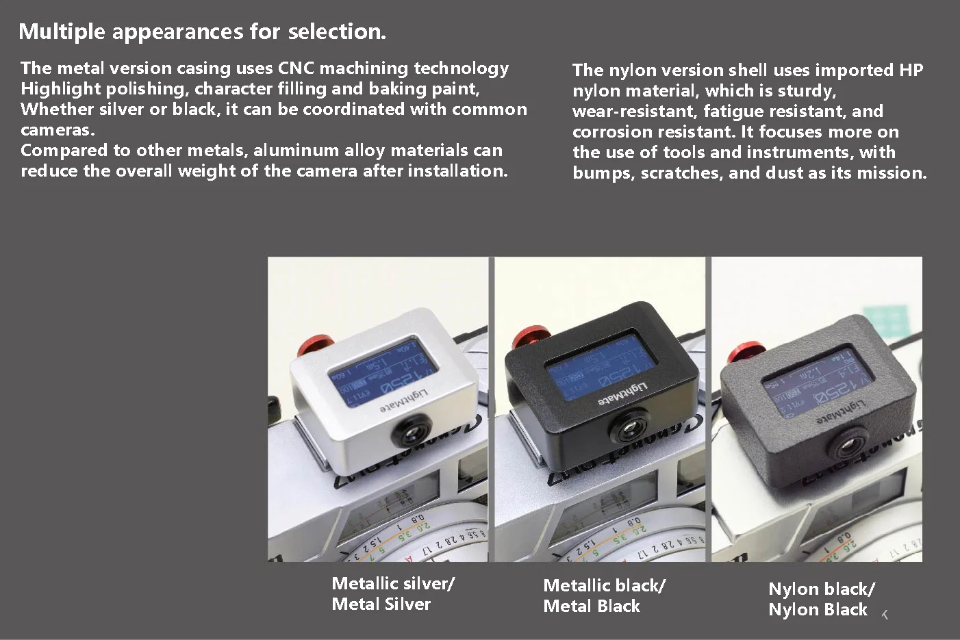 LightMate Photography Mini Camera Light Meter Lite 2 Set-top Reflection ...