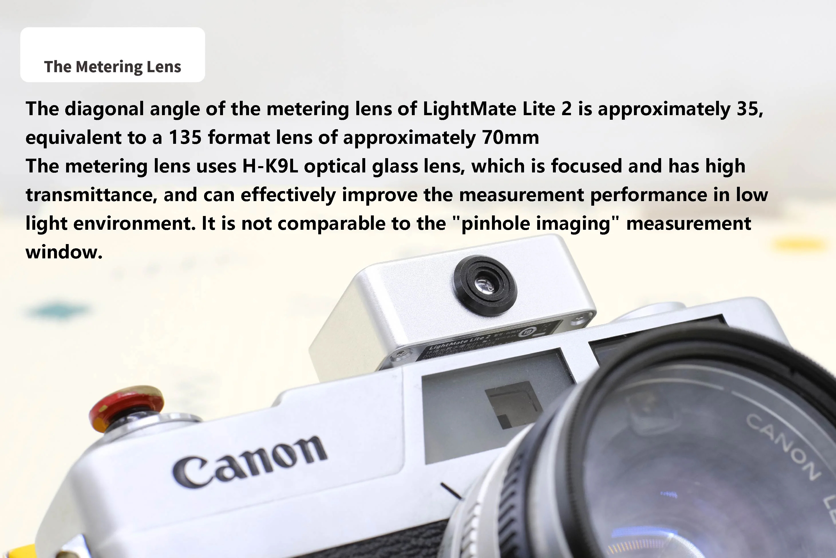 LightMate Photography Mini Camera Light Meter Lite 2 Set-top Reflection ...