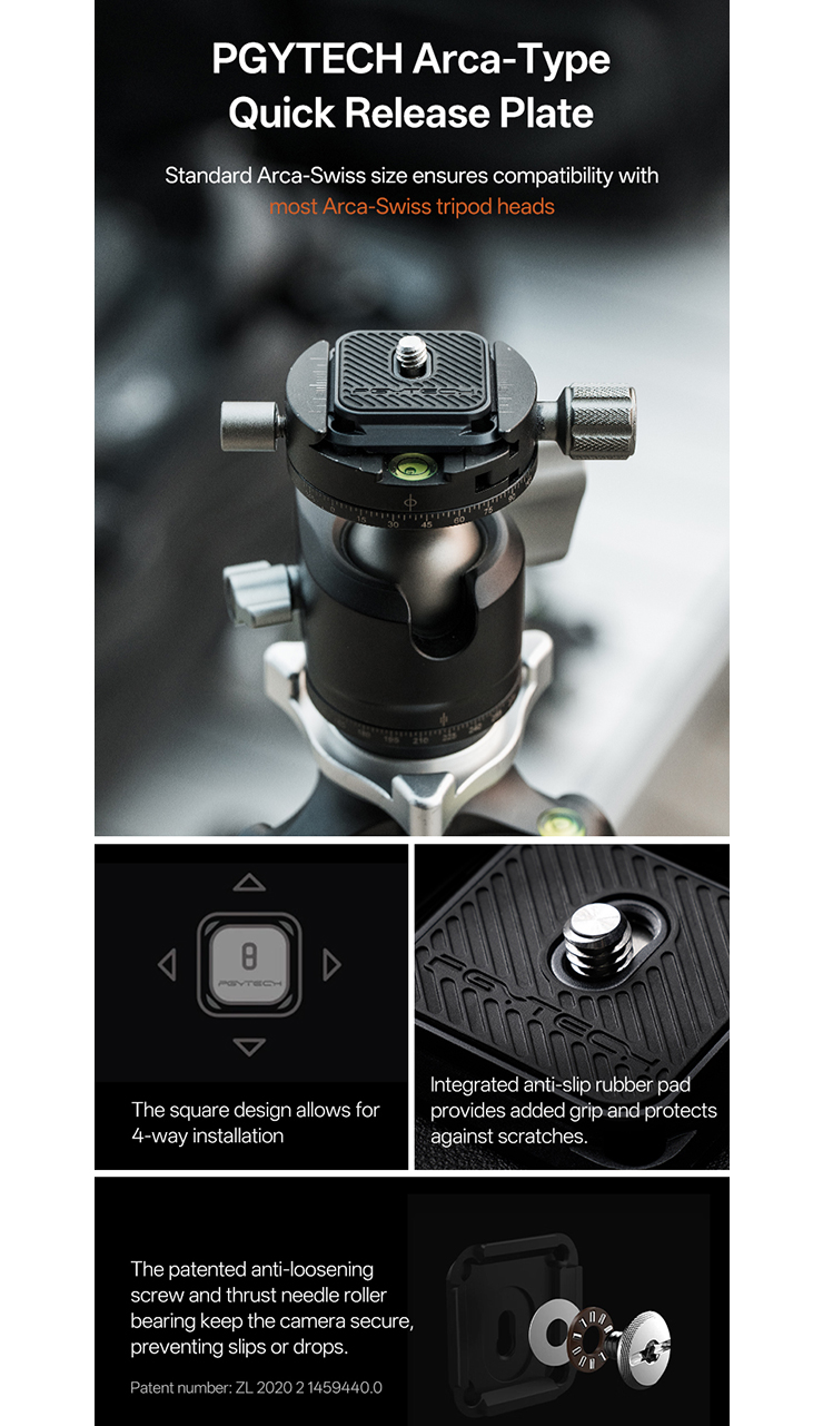 【ร้านค้าอย่างเป็นทางการ】PGYTECH Arca-Type Quick Release Clamp & Plate ...