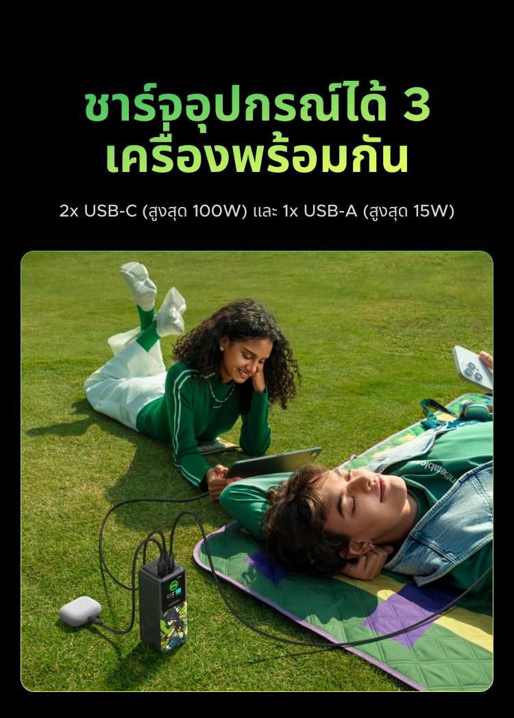 UGREEN Nexode พาวเวอร์แบงค์ลาย Genshin Impact Kinich 20000mAh 130W Max ...