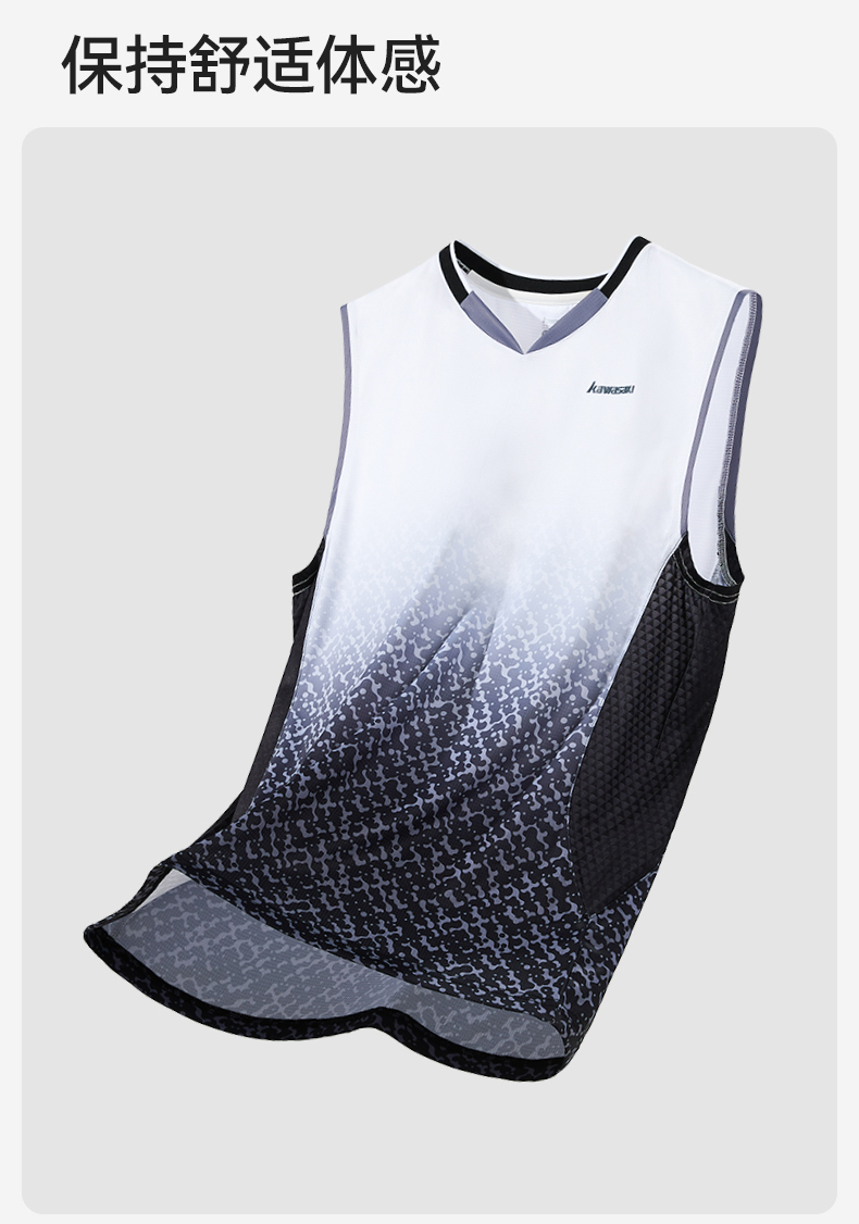 KAWASAKI เสื้อกั๊กคาวาซากิใหม่แบดมินตันชุดกีฬาเสื้อกล้ามคอวีแห้งเร็ว ...