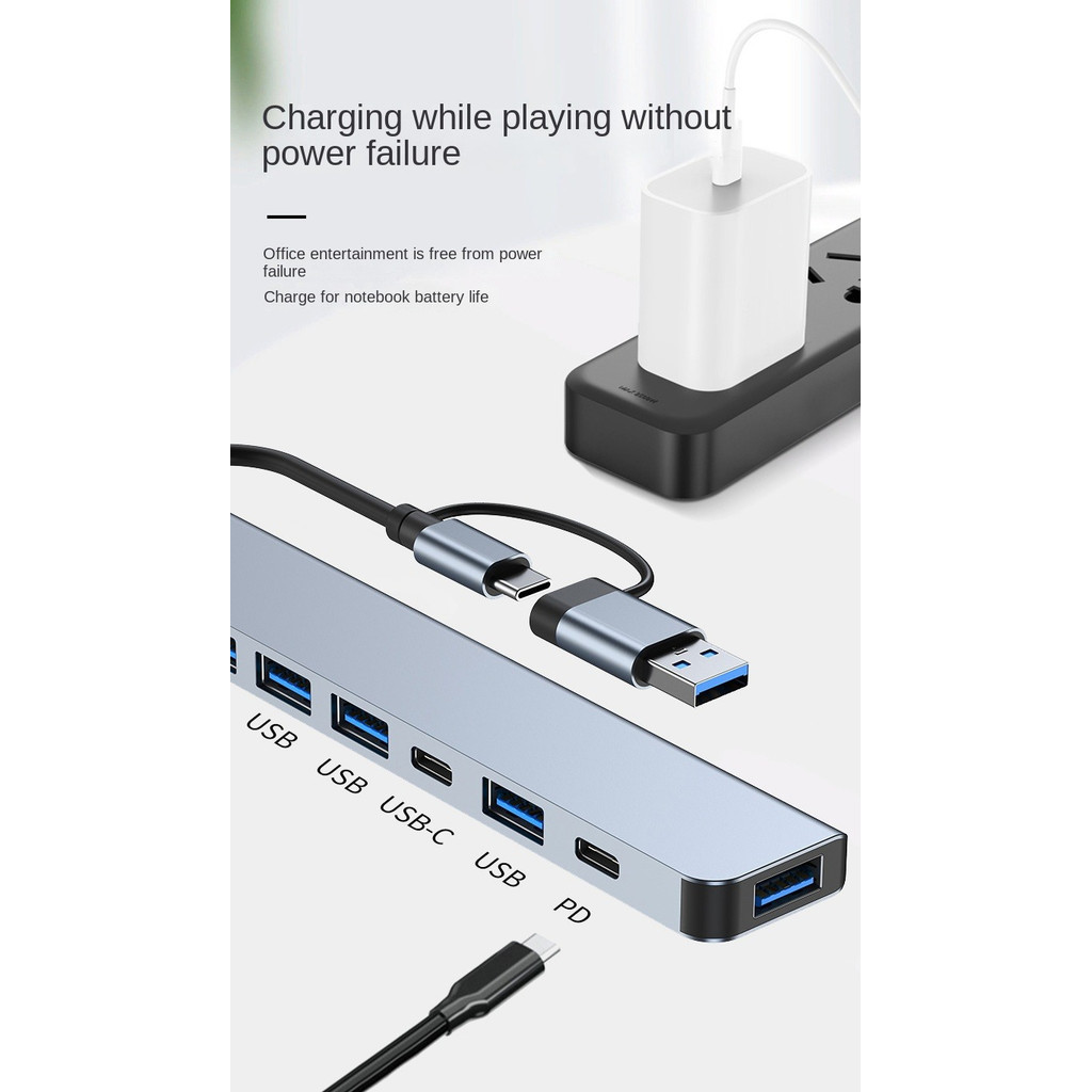 7 IN 2 Type C USB3.0 Hub อะแดปเตอร์แยกหลายความเร็วสูง OTG สําหรับ ...