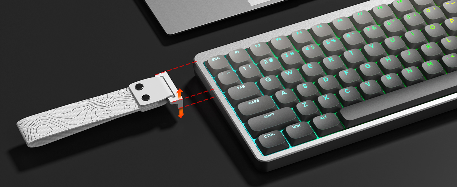 Womier Universal Keyboard Strap การปรับแต่ง Snap Strap Topographic ...