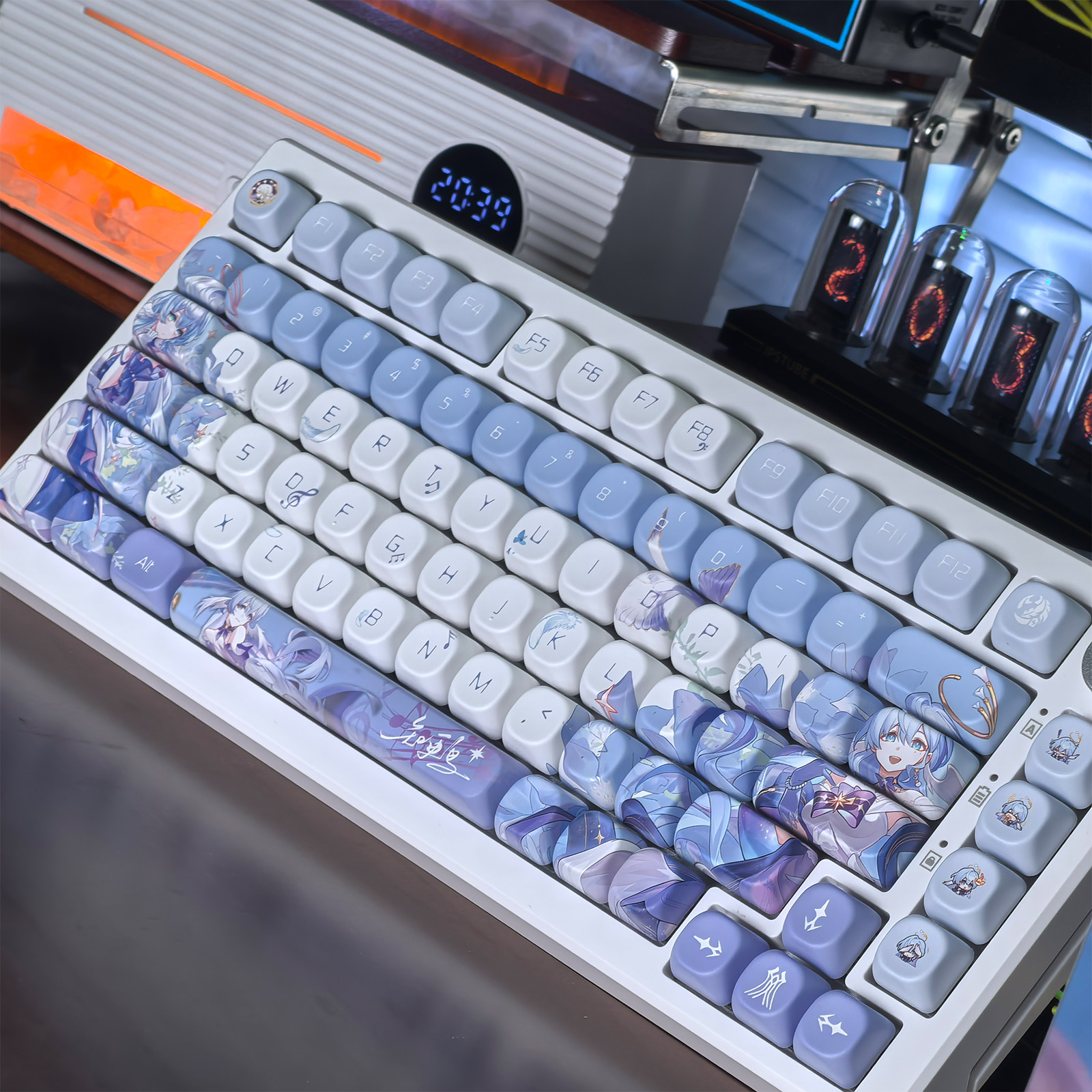 Robin Keycap Cherry Profile 120 + คีย์ PBT ห้าด้าน Dye Sublimation ...
