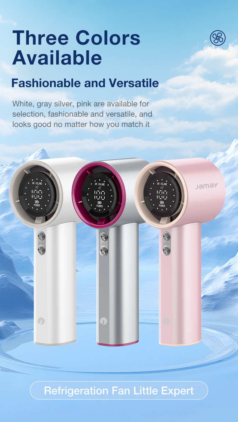 JAMAY F7 พัดลมพกพา พัดลมมือถือ ความเร็วสูง ทํางานเงียบ ปรับความเร็วได้ ...