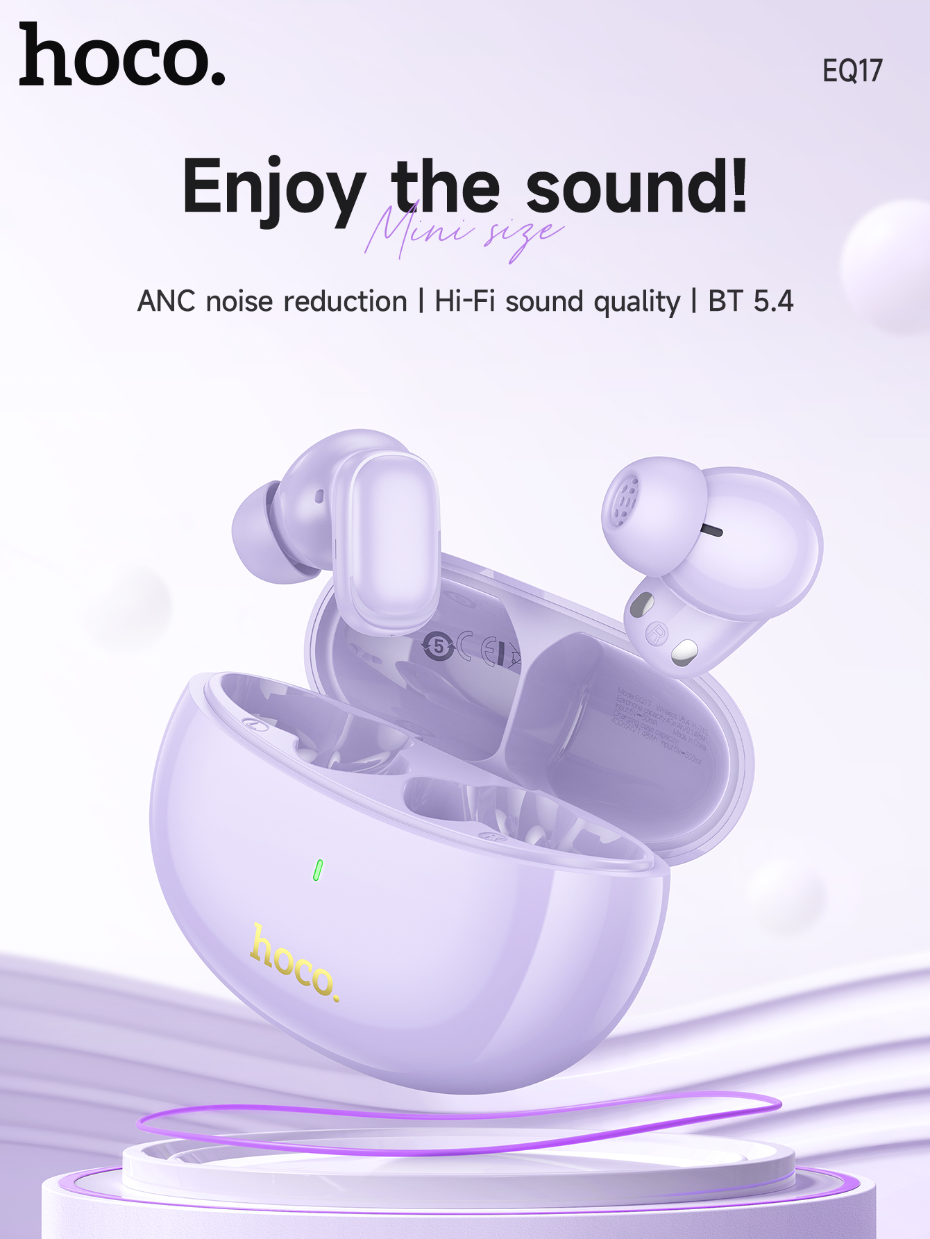 Hoco Original EQ17 TWS หูฟังบลูทูธไร้สาย True ANC ตัดเสียงรบกวนหูฟัง ...
