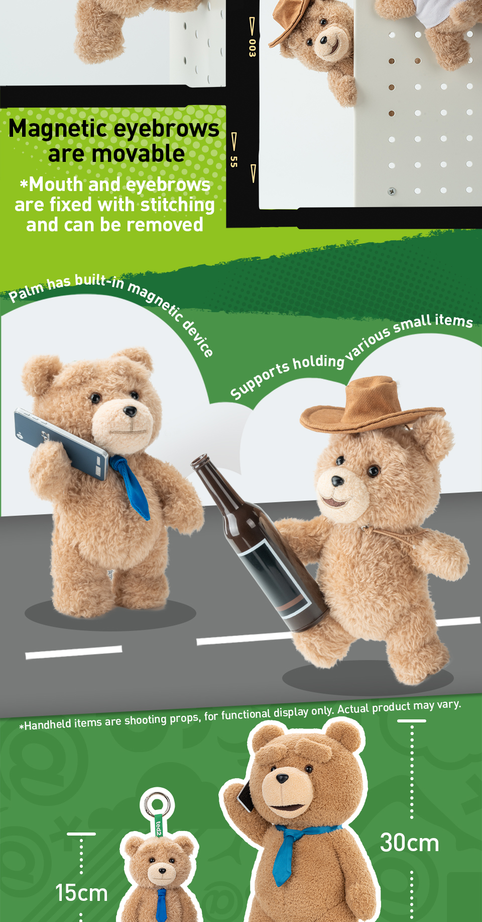 POP MART Ted2 Teddy Bear Action Plush Pendant Blind Box（Whole set） | Shopee Thailand