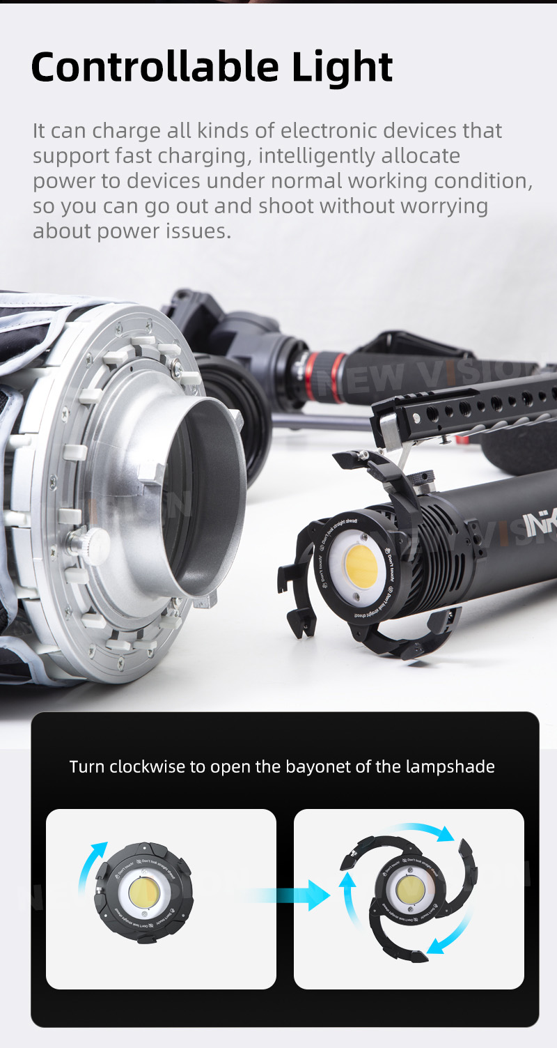 Inkee GC60 Daylight/ Bi อุณหภูมิสี 60W ไฟ LED แบบบูรณาการ 9600mAh เติมแสงสําหรับการบันทึกสตูดิโอ ...