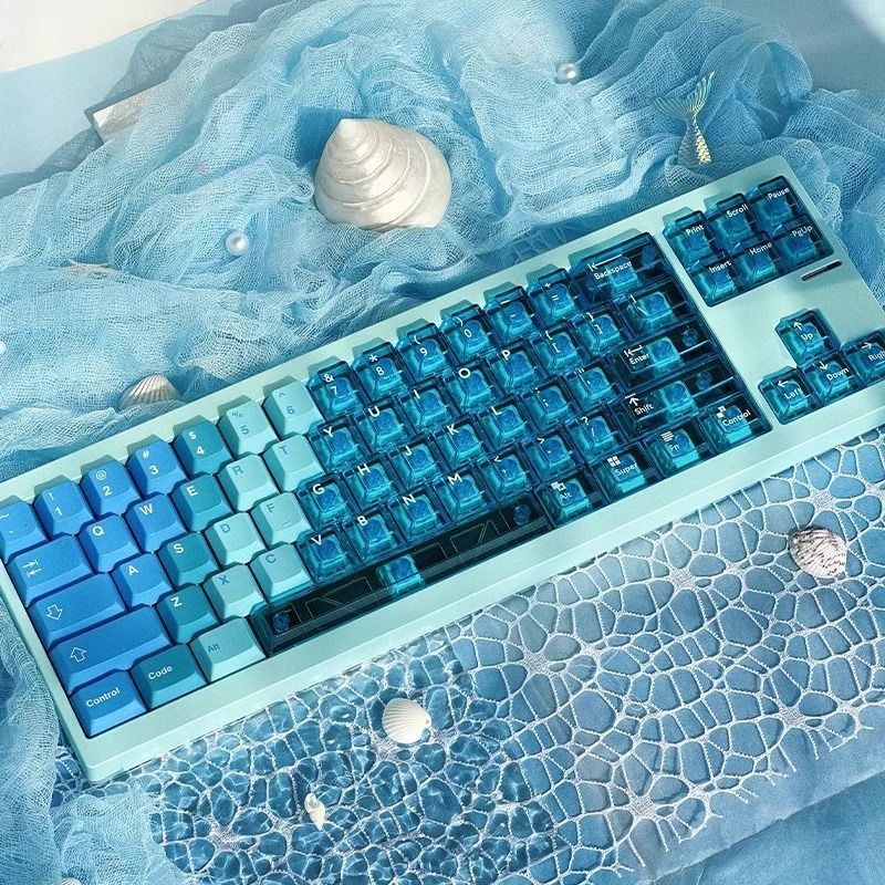 Snowy Mountain Keycaps PBT + PC Dye-sub Cherry Profile Keycap Custom ...