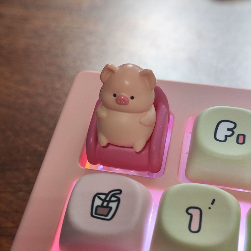 ช้าง Keycap น่ารัก Creative Personlized Blue Elephant เรซิ่น Keycaps ...
