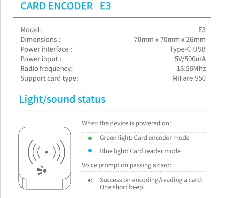 Ttlock APP USB โรงแรมคีย์สมาร์ทการ์ด Encoder RFID 13.56Mhz M1 NFC Card Reader Sender สําหรับ TT ...