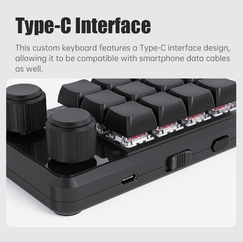 การเขียนโปรแกรม Macro Custom Knob Keyboard Rgb 3 Key Copy Paste Mini ปุ่ม Photoshop Gaming