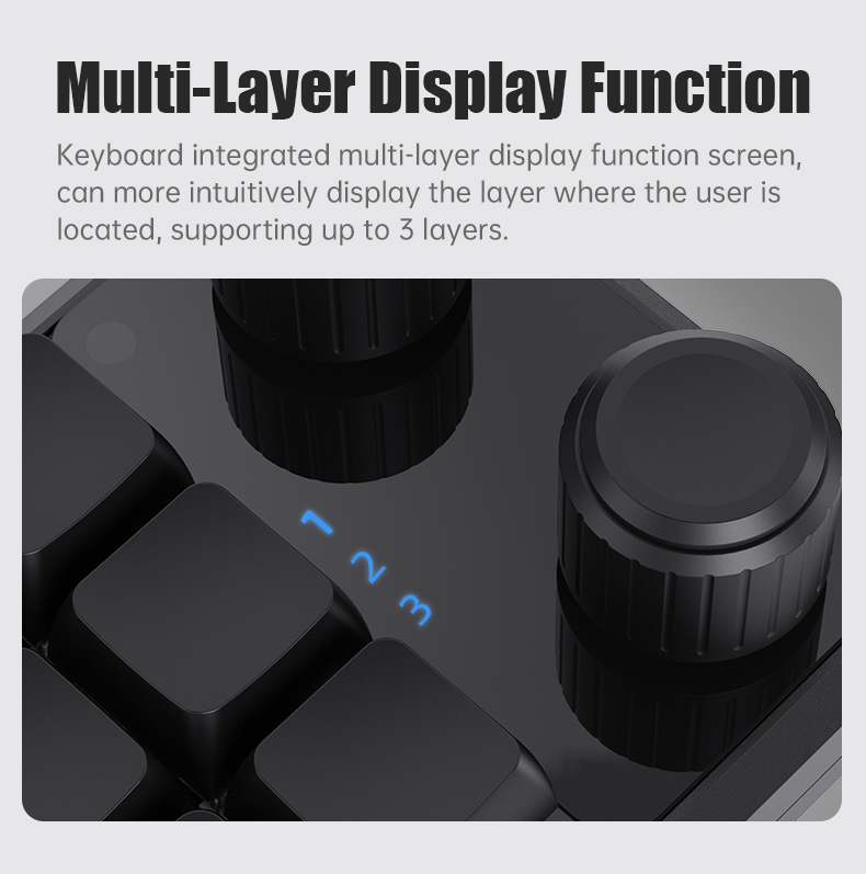 การเขียนโปรแกรม Macro Custom Knob Keyboard Rgb 3 Key Copy Paste Mini ปุ่ม Photoshop Gaming