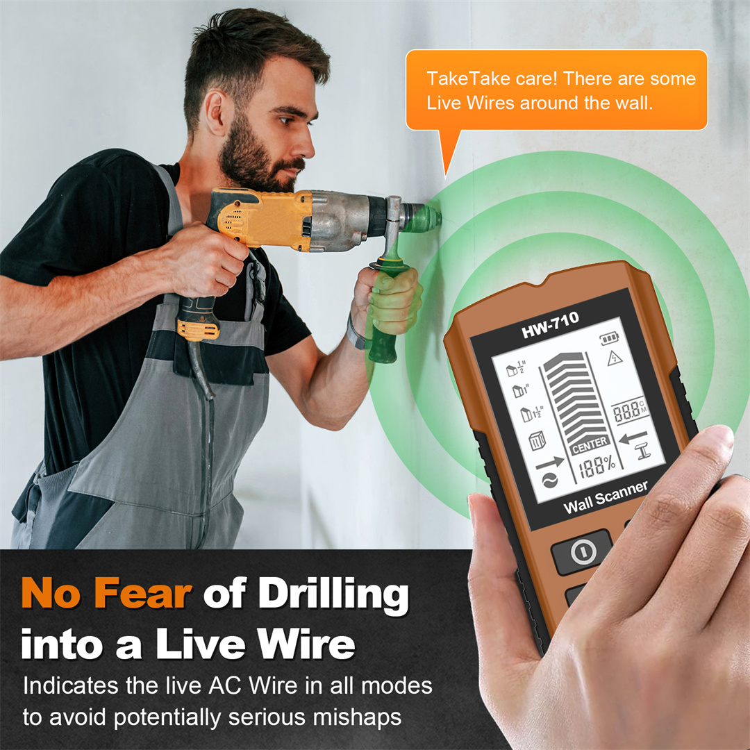 3life HW-710 Wall Scanner มัลติฟังก์ชั่น Wall Stud Finder HD หน้าจอ LCD ...