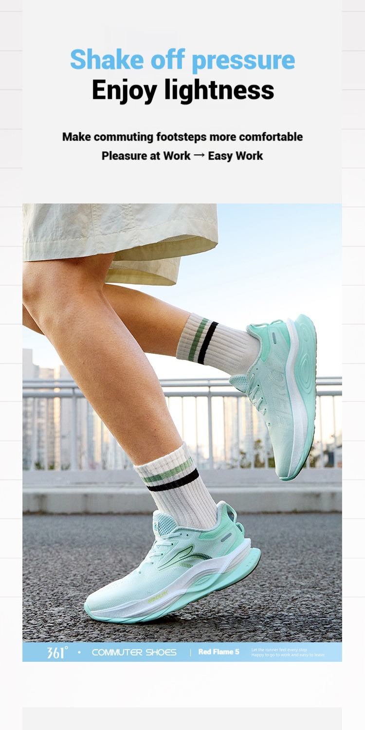 361 Degrees Fierce 5.0 รองเท้าวิ่งชายแบบหน้ากว้าง ระบายอากาศได้ดี ดูด ...