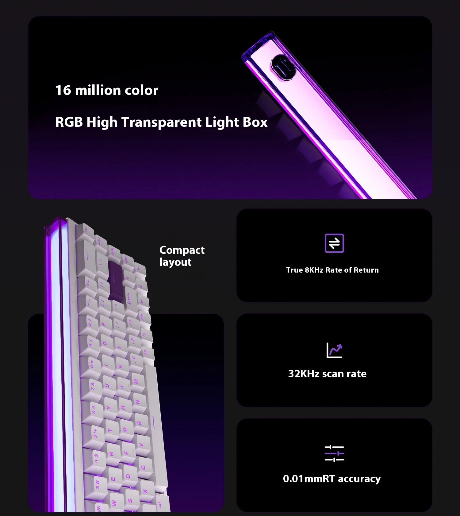 คีย์บอร์ด MAD NANO 68PRO | Ttc แกนแม่เหล็ก RGB 8000Hz | เกมอีสปอร์ต ...