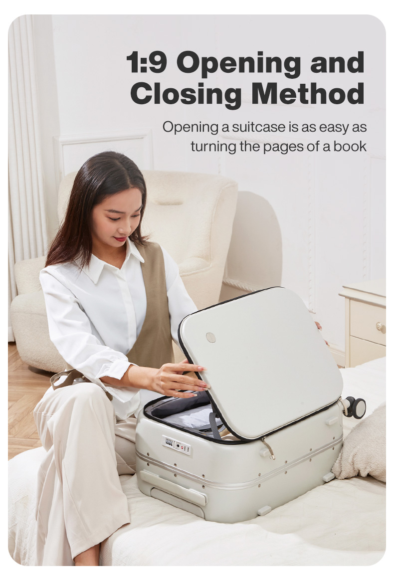 Mixi 18-26 นิ้วพกพา/ตรวจสอบกระเป๋าเดินทางเปิดด้านข้างกระเป๋าเดินทาง PC Hard Shell กระเป๋าเดินทาง ...