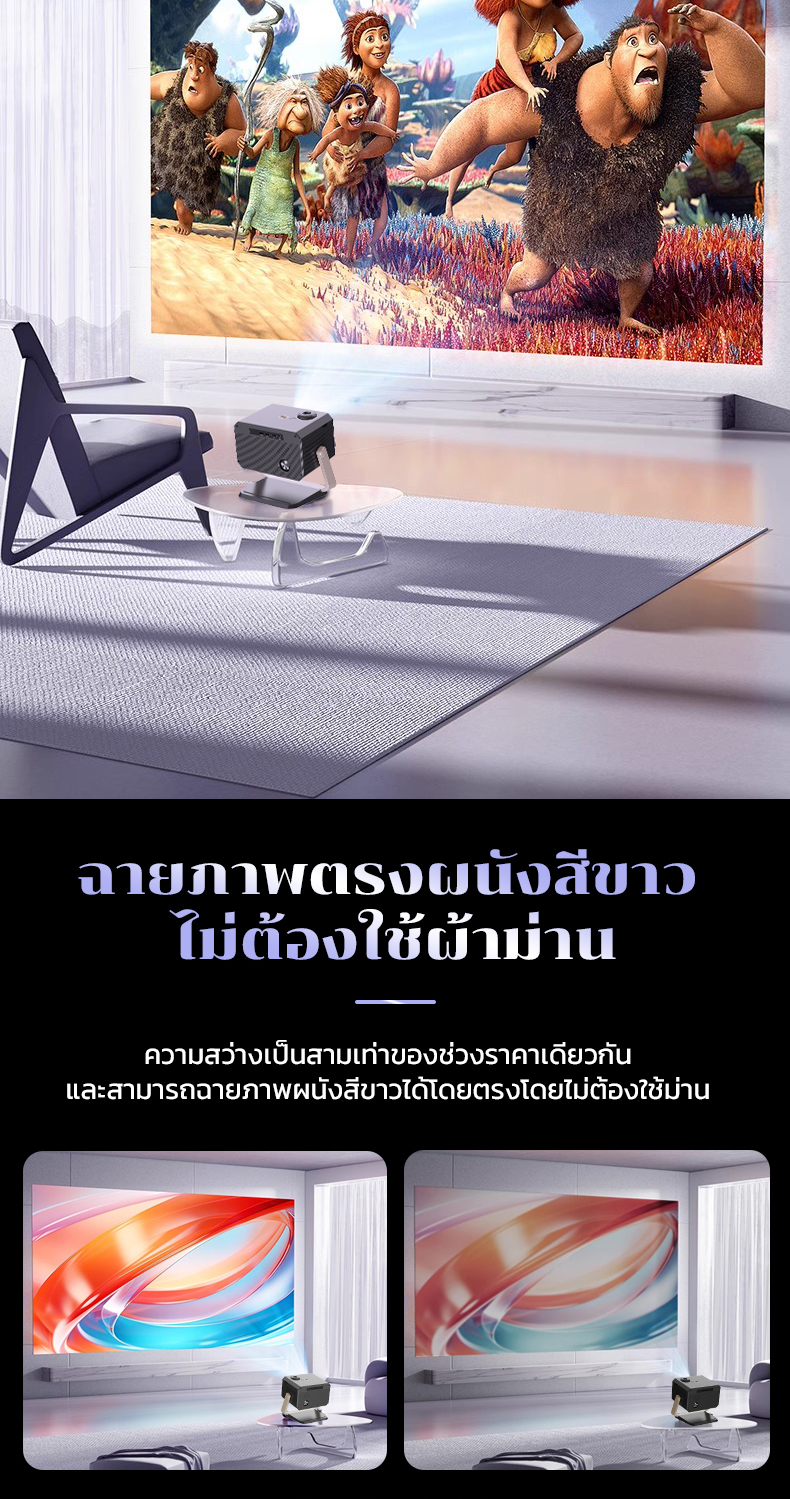 AOC STAR1 โปรเจคเตอร์ 4k เชื่อมต่อ wifi bluetooth projector 4k android ...