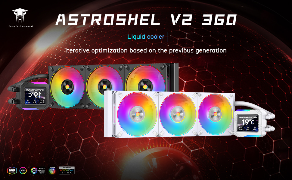 Jungle Leopard Astroshel V2 ARGB CPU Aio Cooler 360 มม.240 มม.Liquid ...