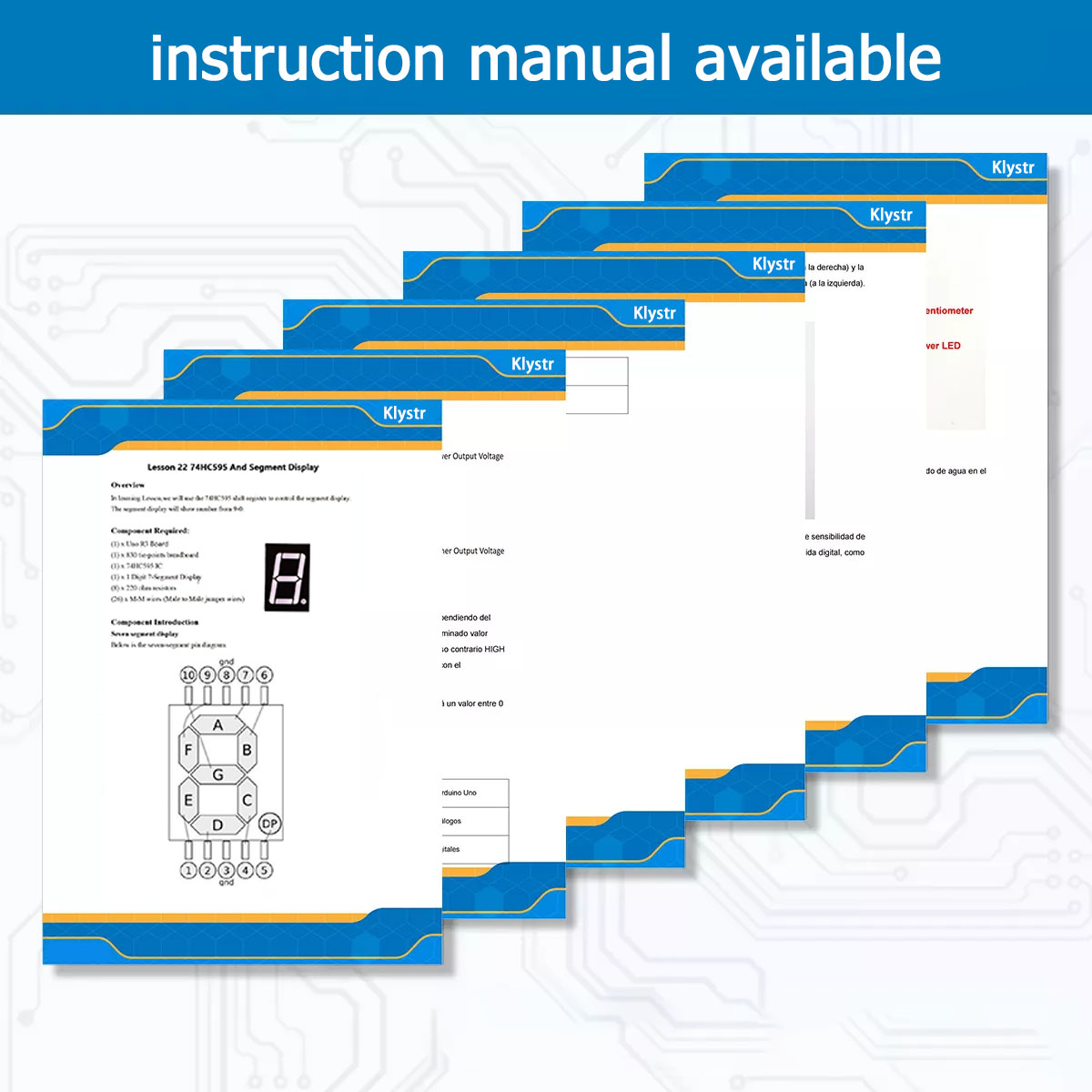 KLYSTR UNO R3 Project Super Starter Kit สําหรับ Arduino UNO R3 พร้อมบท ...