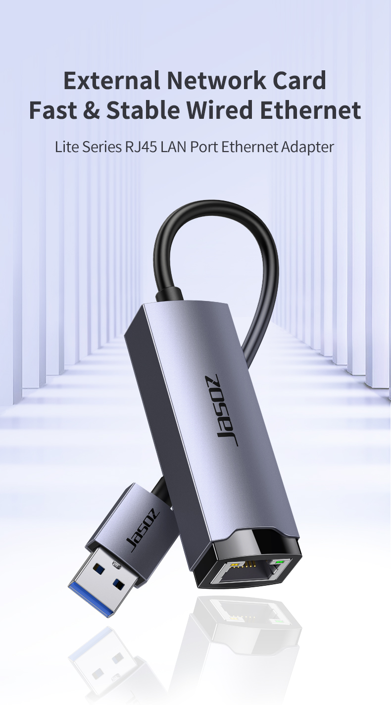 Jasoz Laptop Network Adapter USB 3.0 ถึง Ethernet RJ45 Lan Gigabit ...