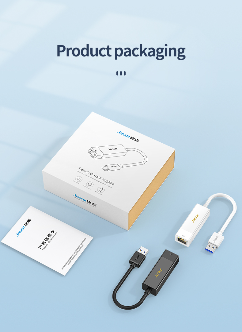 Jasoz USB 3.0 Gigabit Ethernet Adapter Rj45 Network Card 1000Mbps For ...