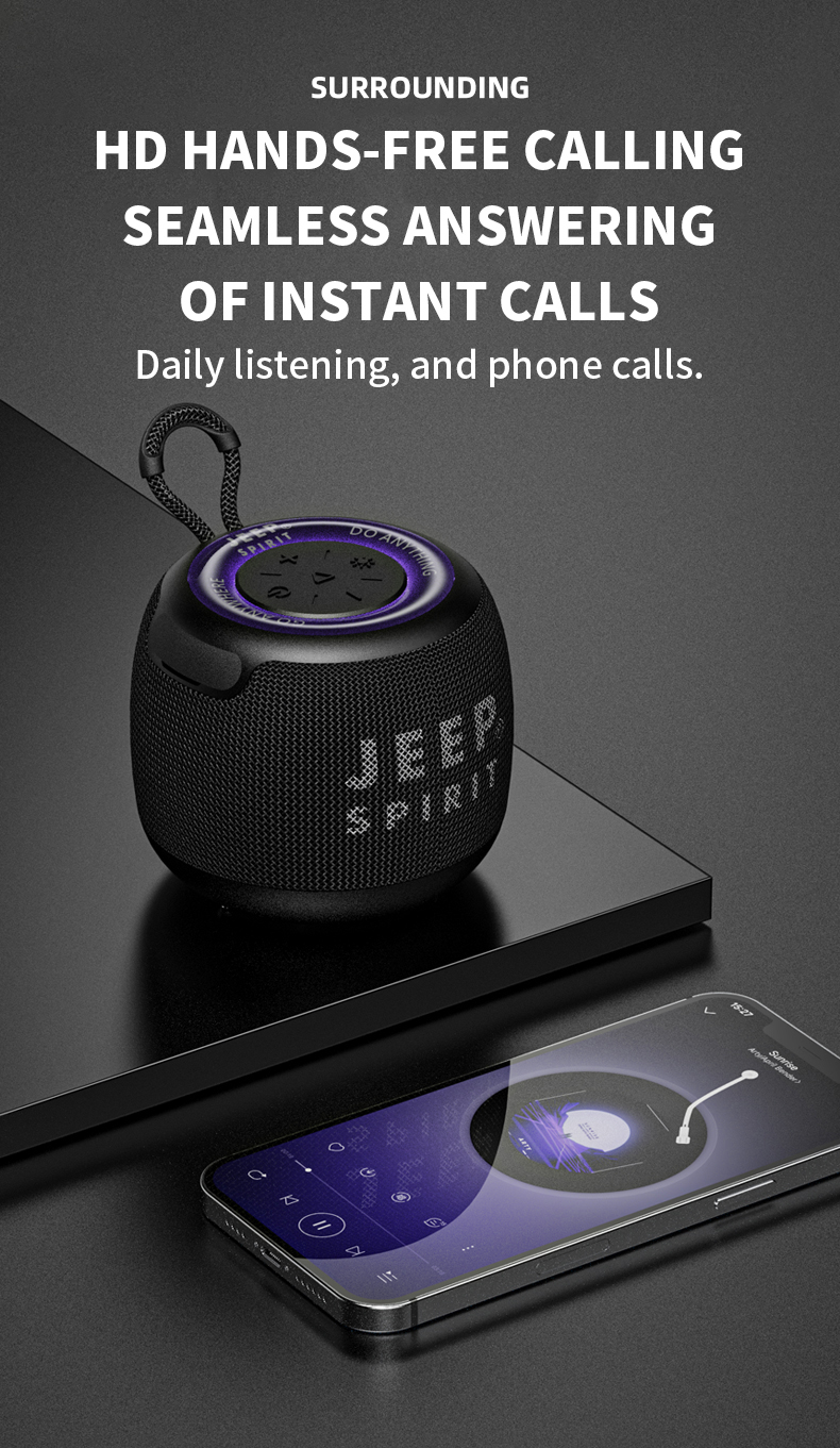 Jeep JPS-SC001 ลำโพงบลูทูธ แบบพกพา เสียงดี เชื่อมต่อ Bluetooth 5.1 รองรับ TF รับสายพูดคุยผ่าน ...