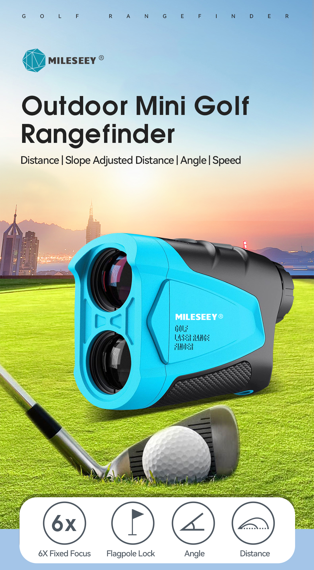 Mileseey PF230 Golf Rangefinder 600 M/Yard Digital Laser Range Finder กล้องโทรทรรศน์ความแม่นยํา ...