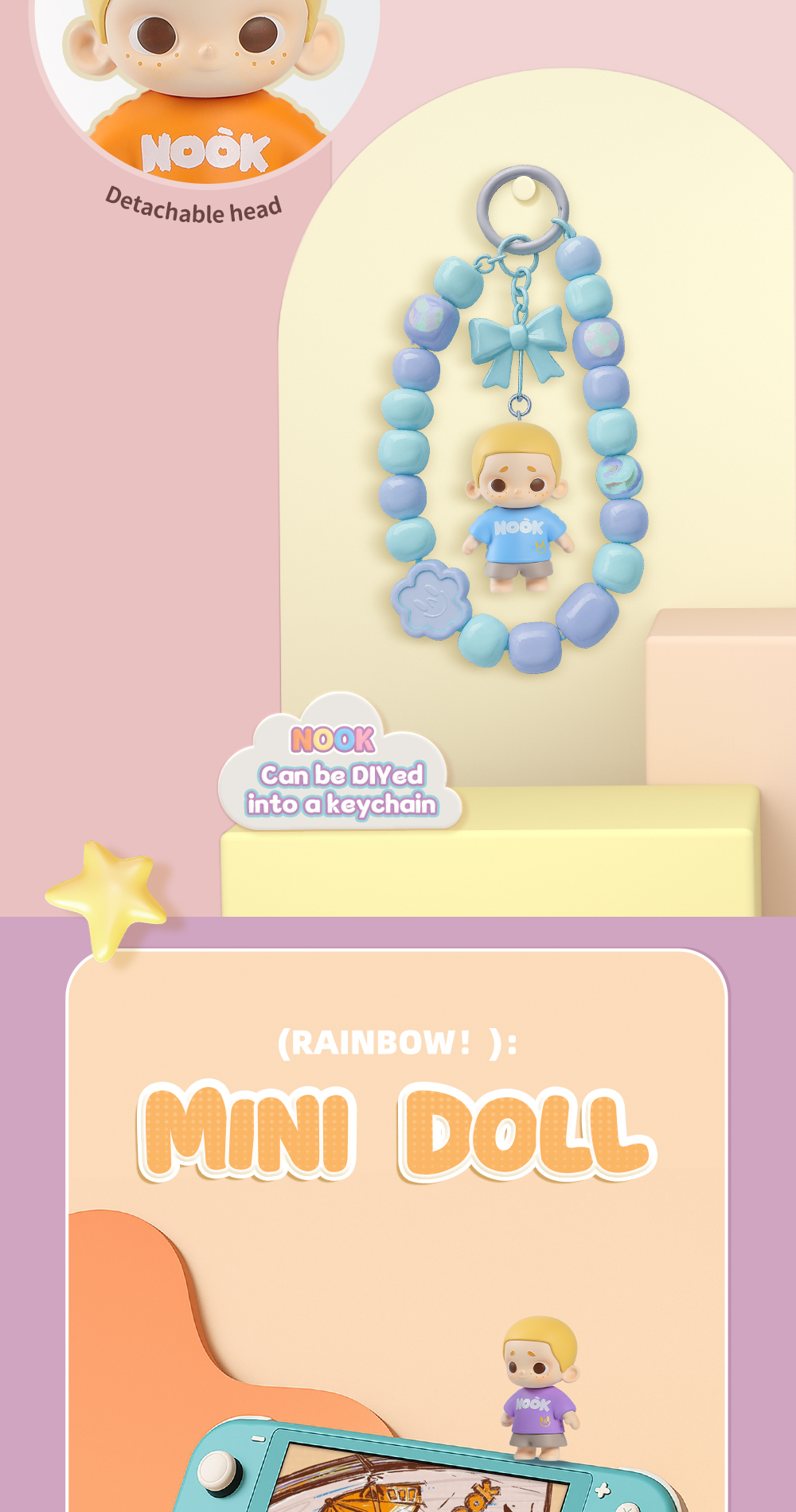 52TOYS NOOK Rainbow Mini Doll Figure Toy | Shopee Thailand