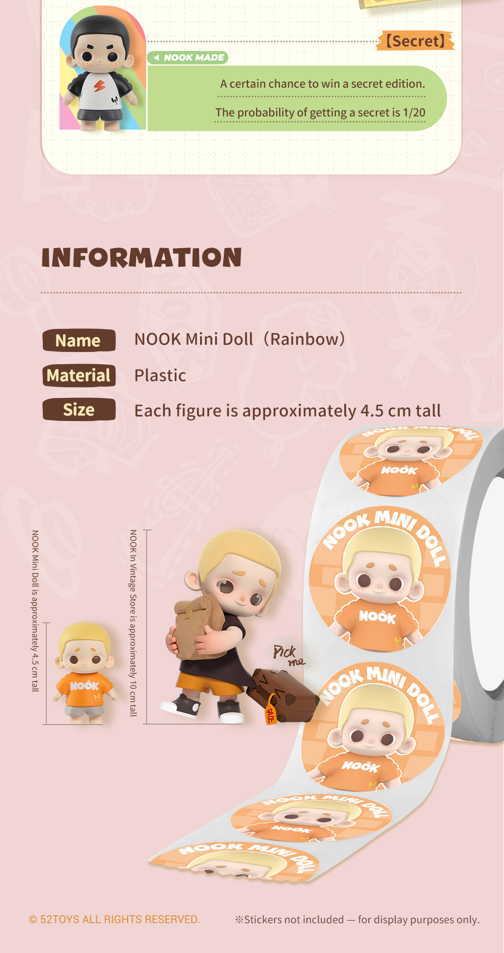 52TOYS NOOK Rainbow Mini Doll Figure Toy | Shopee Thailand