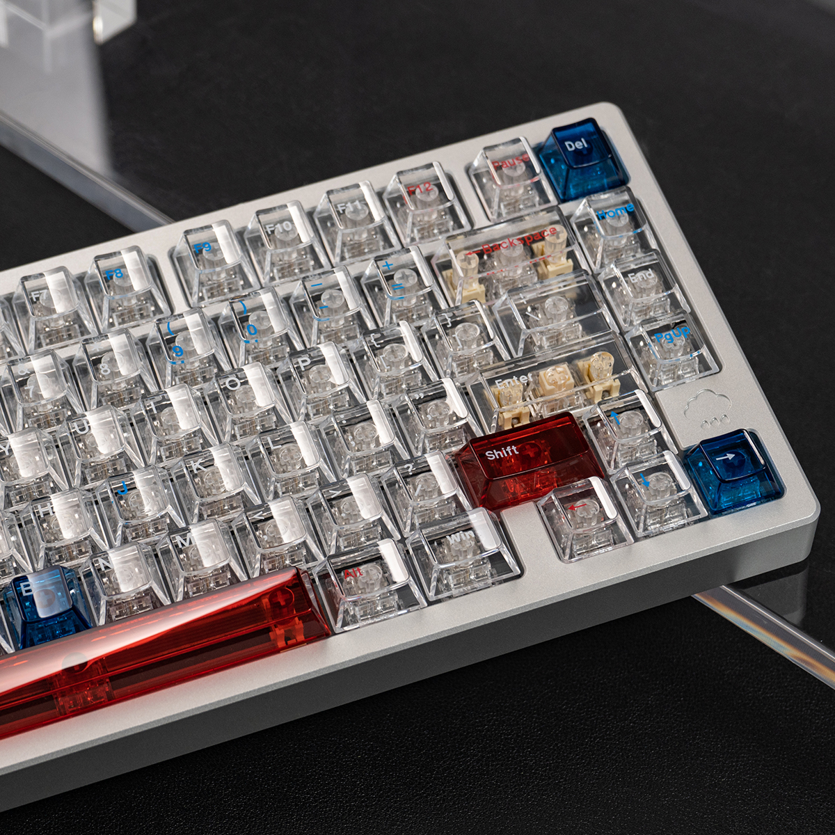 โปร่งใส Galaxy keycaps Iced Cherry profile RGB PC keycaps ชุดสําหรับ MX ...