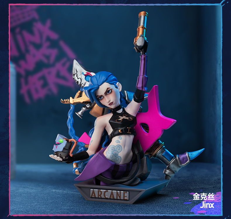 ของแท้ กล่องสุ่ม POPMART x LEAGUE OF LEGENDS ARCANE Blind Box Jinx ...