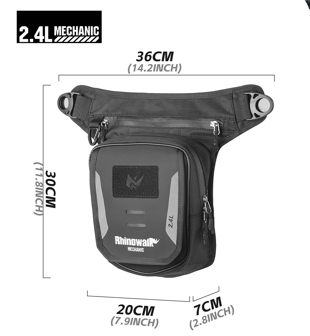 Rhinowalk Mechanic Series-Multifunction Motorcycle Leg Bag Riding Bag(2 ...