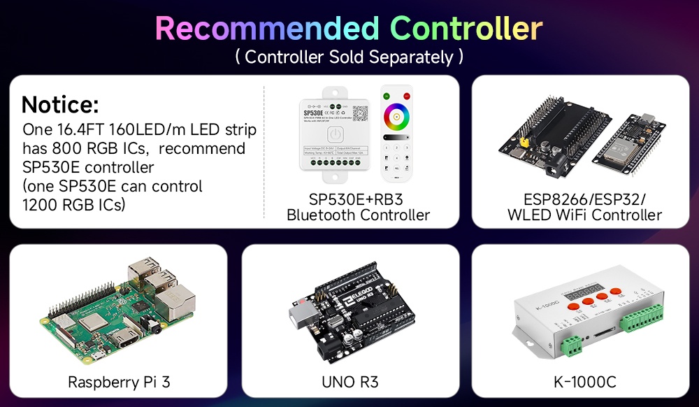 BTF-LIGHTING 2.7 มม ความกว้าง WS2812B RGB IC 160LEDs/m 0807 แถบไฟ LED 5V 12V | Shopee Thailand