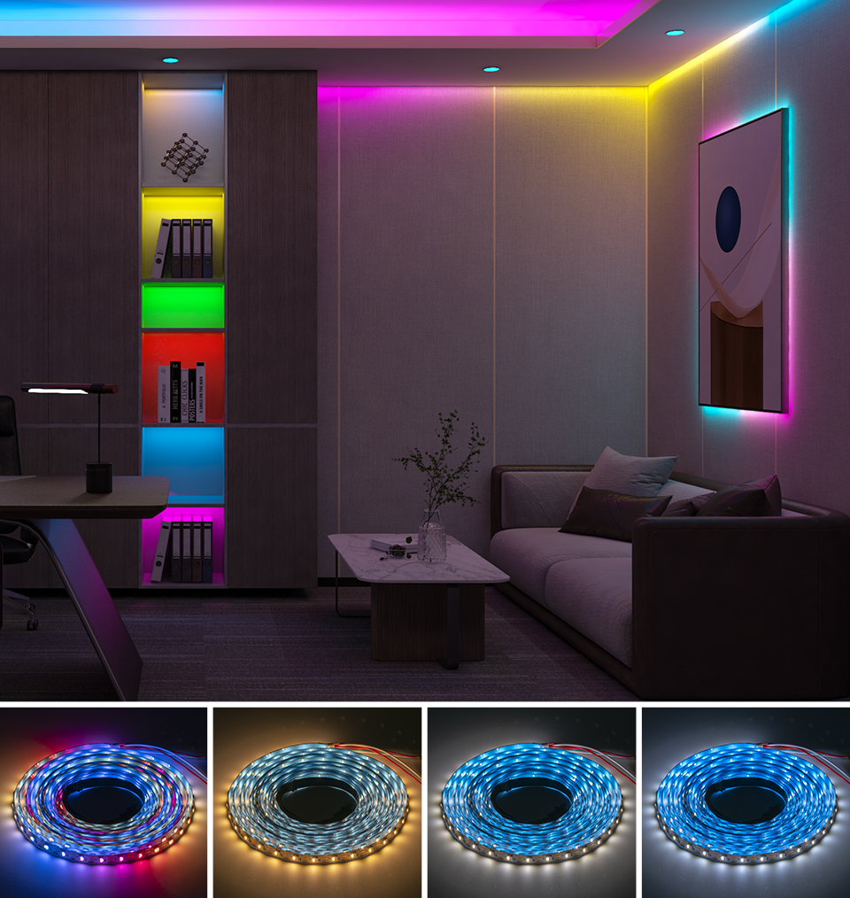 BTF-LIGHTING 12V SK6812 4-in-1 RGBW IC LED light strip 3000K/4000K ...