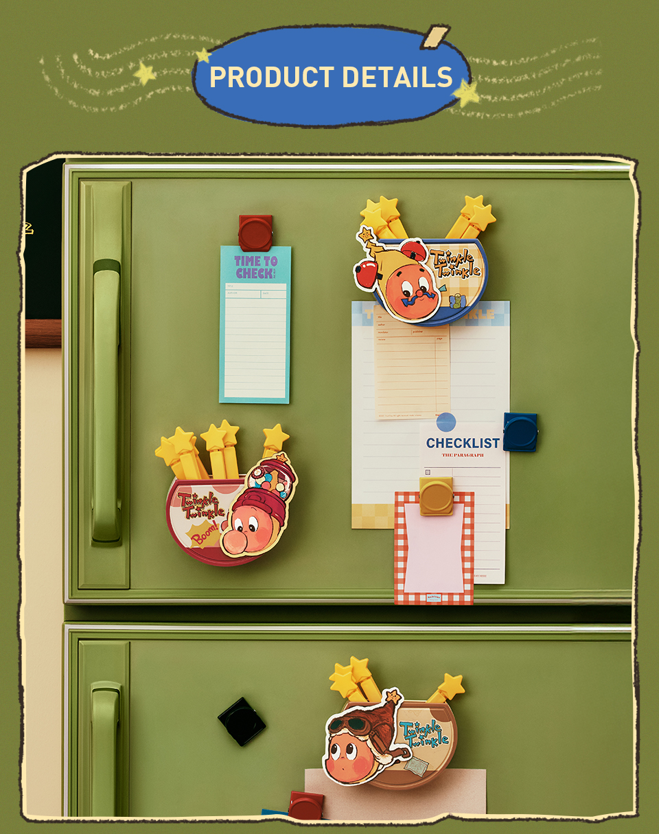 POP MART Twinkle Twinkle Be a Little Star Series-Magnetic Sealing Clip ...