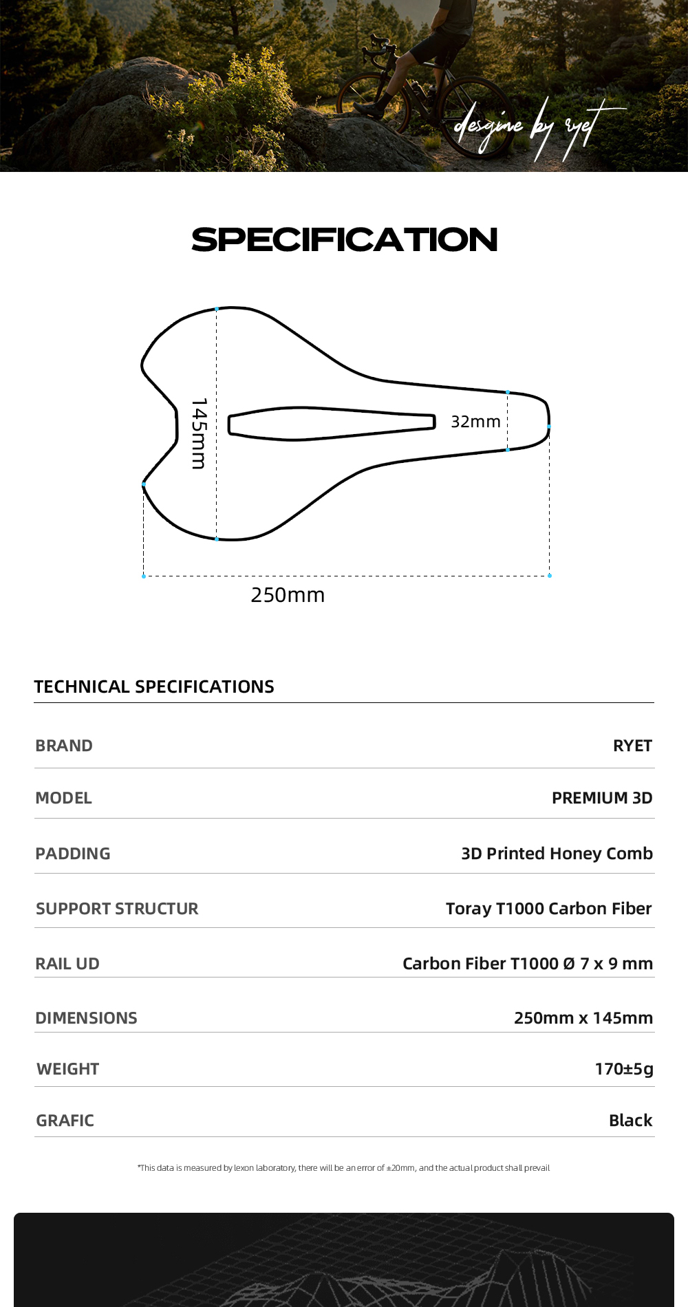 Ryet อานนั่งจักรยาน คาร์บอน ทรงวงรี 110 กรัม 7x9 มม. | Shopee Thailand