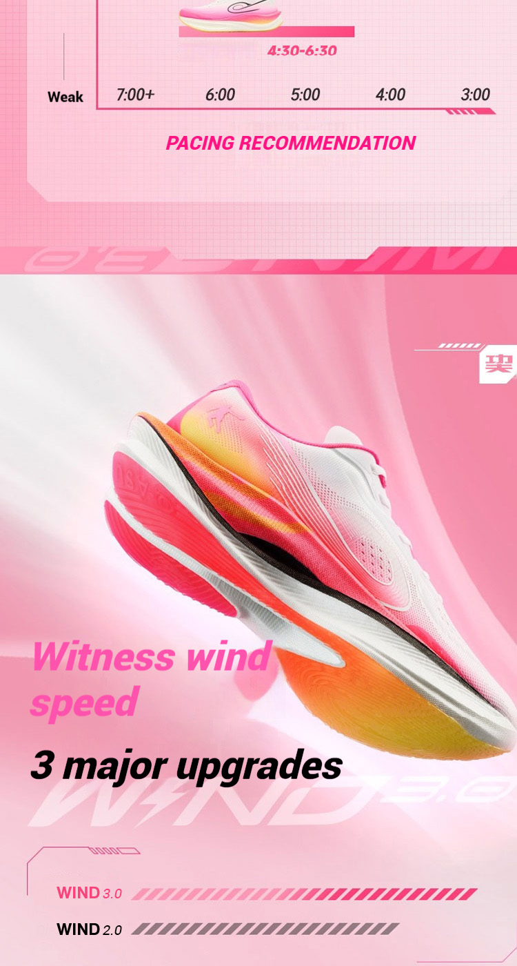 Qiaodan WIND 3 รองเท้าวิ่งผู้ชาย Marathon Racing การฝึกอบรมกีฬาสบาย ...