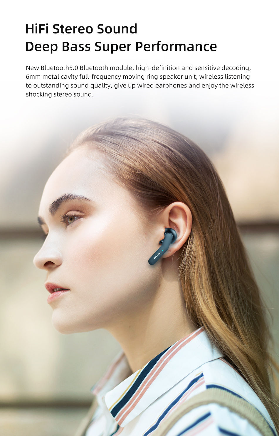 Awei T10C หูฟังบลูทูธไร้สาย TWS Bluetooth Earphone เสียงเบสหนัก ด้วย ...