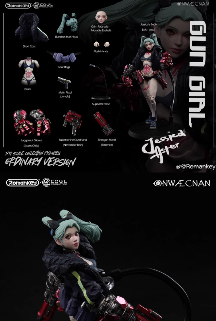 Romankey X COWL Gun Girl Jessica1/12 Ready Stock Series 1st Gun Girl ...