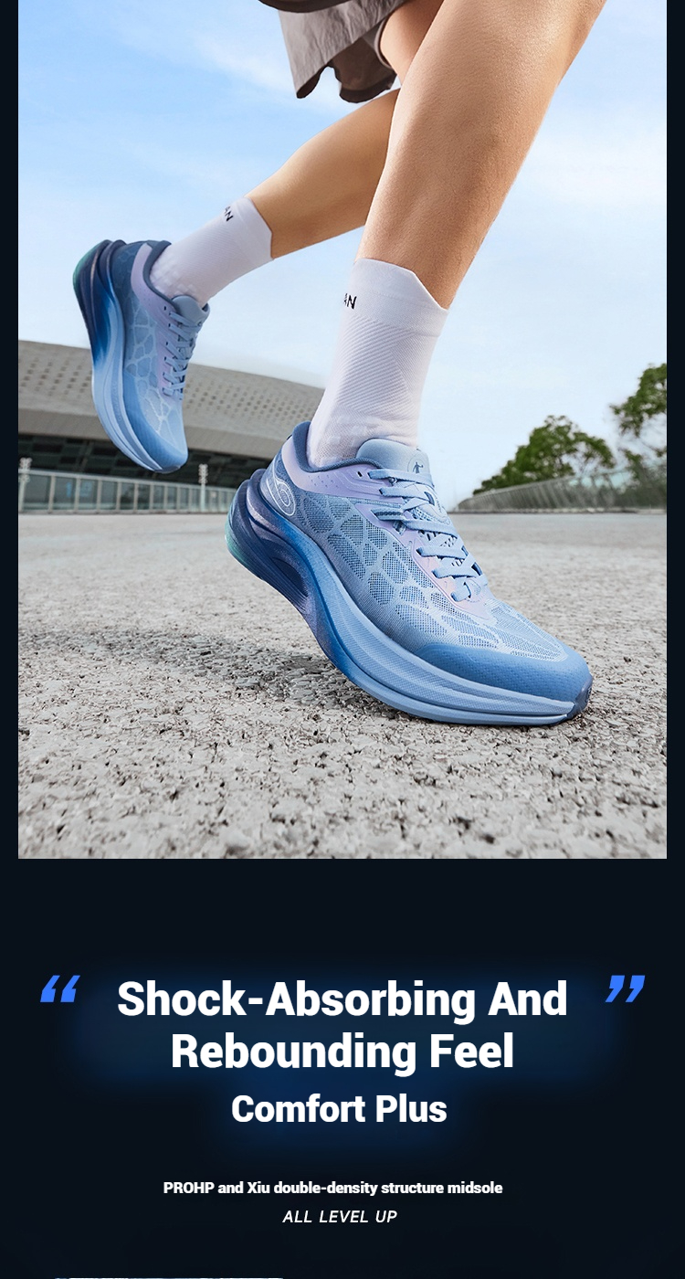 Qiaodan WIDE รองเท้าวิ่งผู้ชาย Shock Absorption Soft Breathable รองเท้า ...