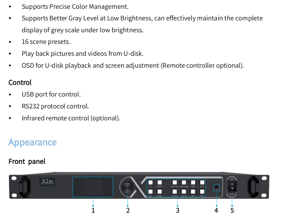 ColorLight X1 X2m X4m All-in-One LED Video Processor Full Color LED ...