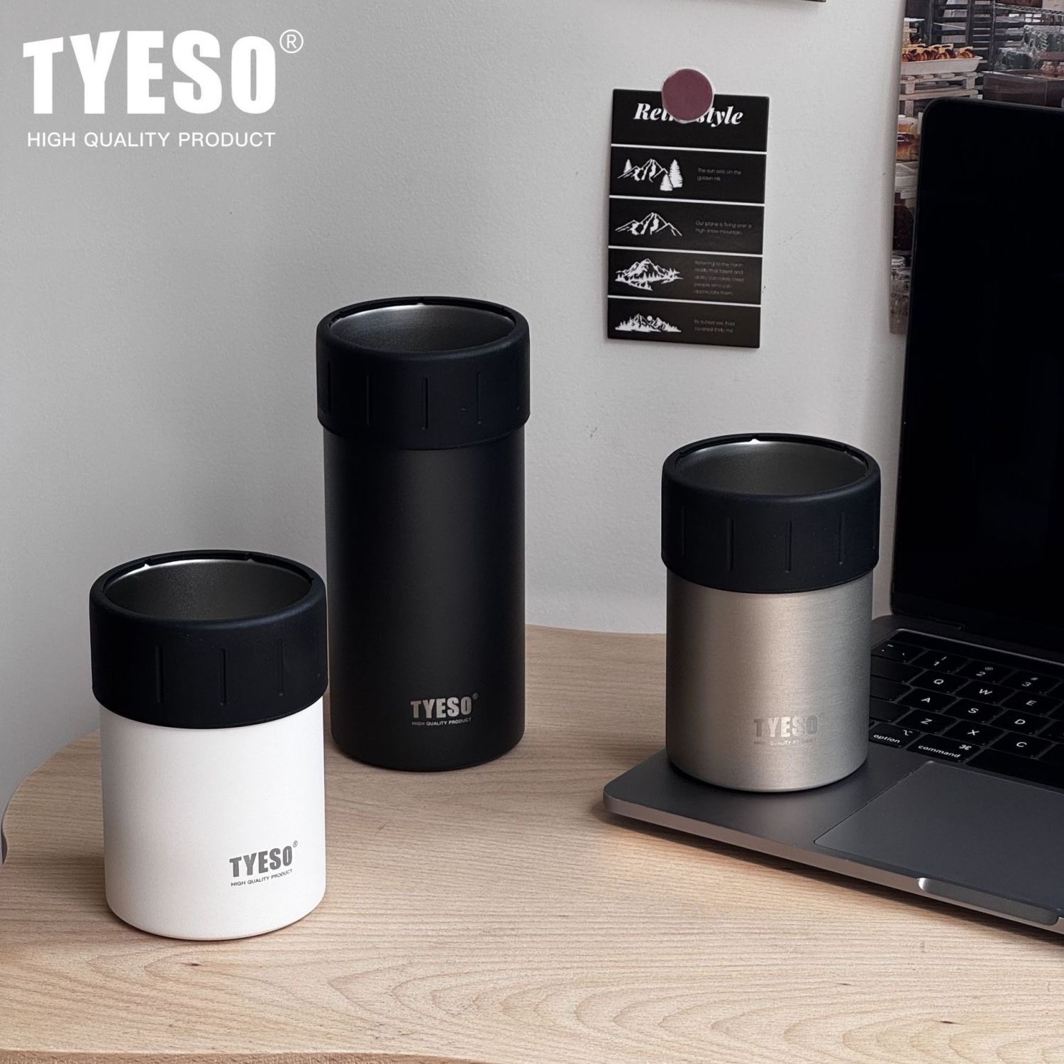 【LUCKY】TYESO Cola Can เบียร์เครื่องดื่มฝาครอบฉนวนกันความร้อน 304 สแตนเลสเก็บความเย็นถ้วยฉนวนกัน ...