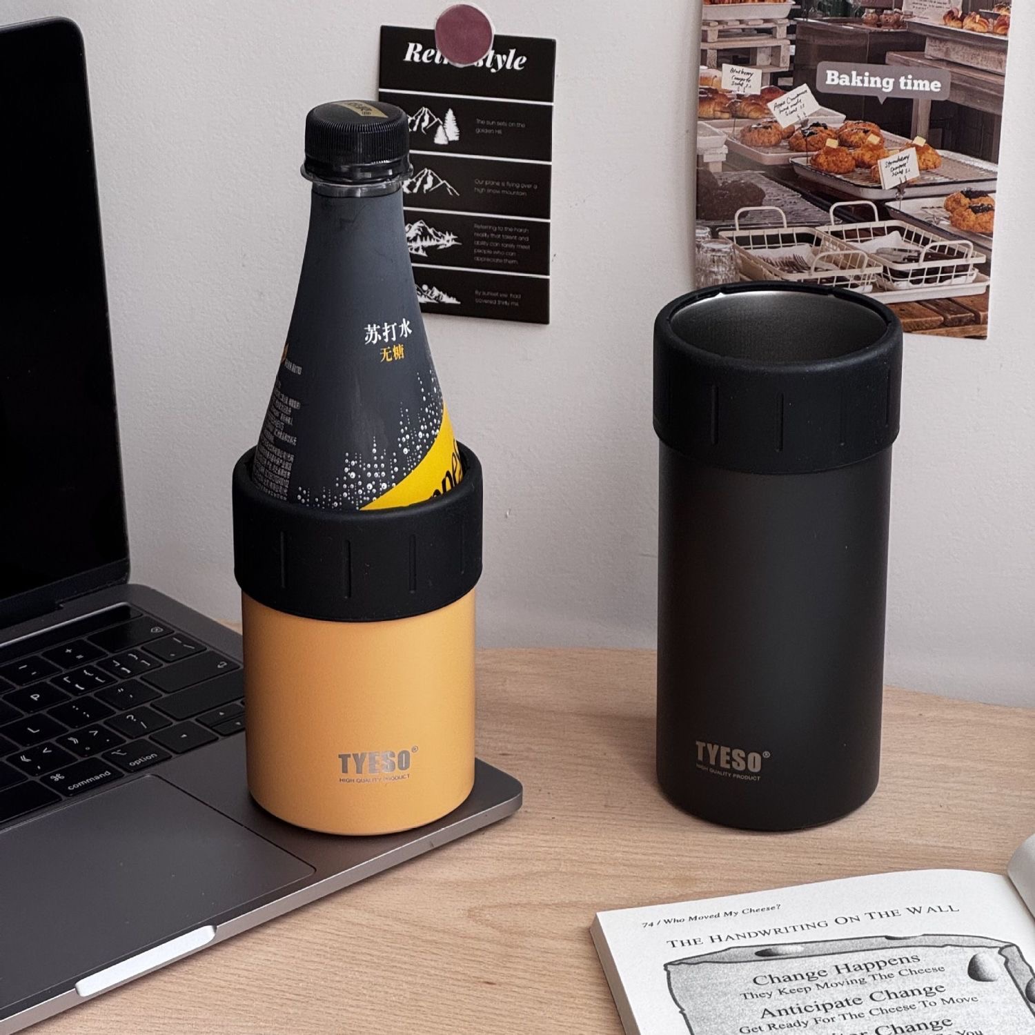 【LUCKY】TYESO Cola Can เบียร์เครื่องดื่มฝาครอบฉนวนกันความร้อน 304 สแตนเลสเก็บความเย็นถ้วยฉนวนกัน ...