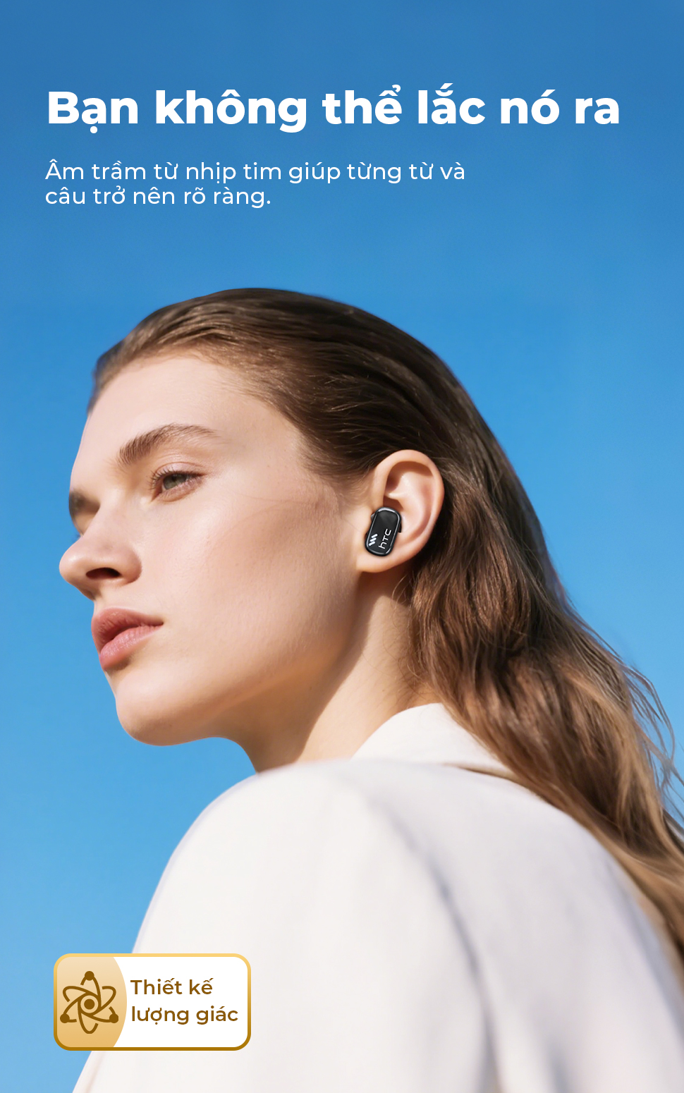 HTC NE16 หูฟังนักแปล หูฟังไร้สาย Bluetooth 6.0 หูฟังไร้สาย TWS แบบใส่ใน ...