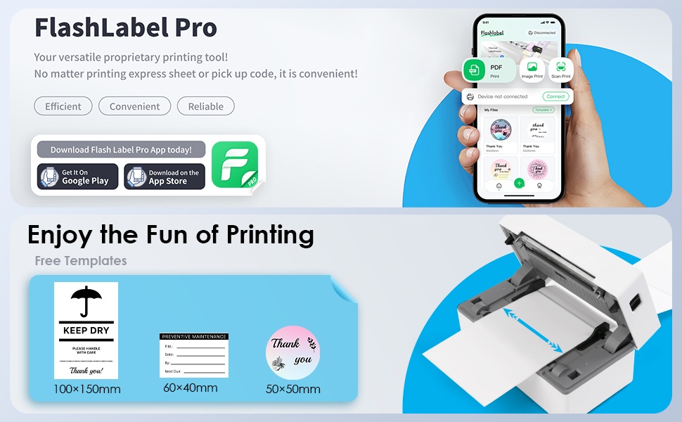 Flashlabel Y812 เครื่องพิมพ์ฉลากความร้อนบลูทู ธ, เครื่องพิมพ์ฉลากการจัดส่ง 4x6 สำหรับสำนักงาน ...