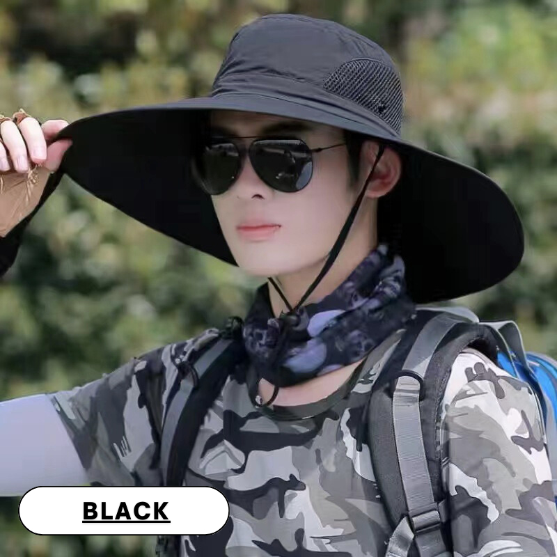 หมวกกันแดดปีกใหญ่ฤดูร้อนกลางแจ้งเดินป่าตกปลาท่องเที่ยว | Shopee Thailand
