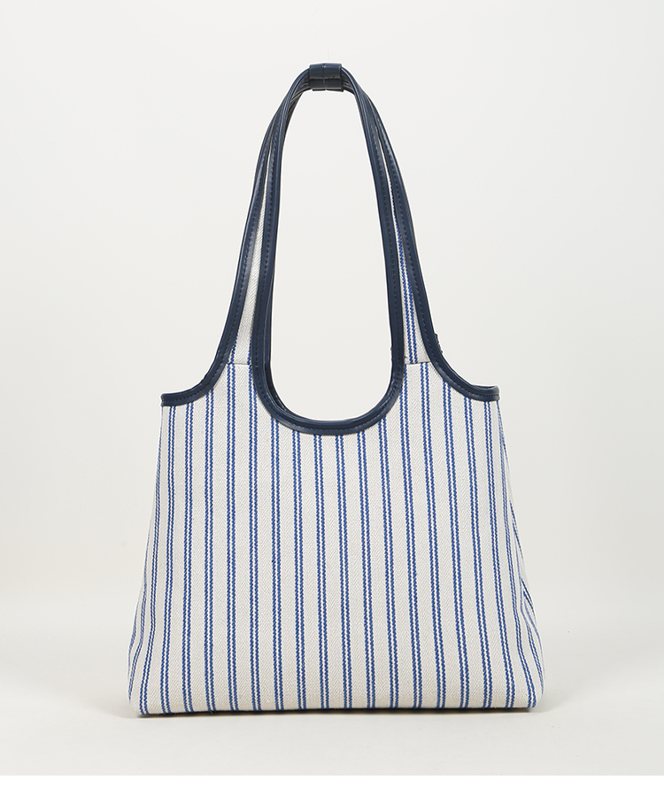 Caidre Striped Tote Bag Female Commuter Canvas Bag Portable Shoulder ...