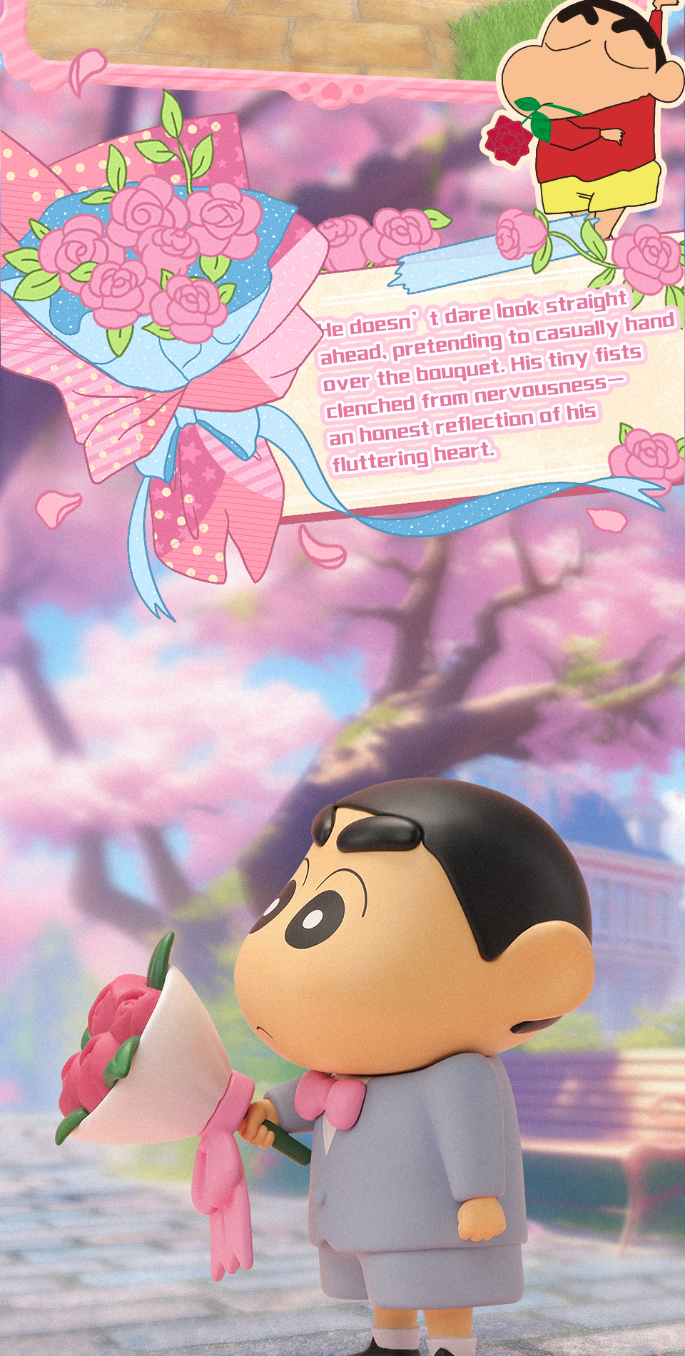 52TOYS Crayon Shinchan Limited Edition-Rose Gentleman Figure Toy | Shopee Thailand